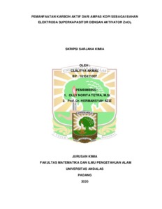 PEMANFAATAN KARBON AKTIF DARI AMPAS KOPI SEBAGAI BAHAN ELEKTRODA SUPERKAPASITOR DENGAN AKTIVATOR ...